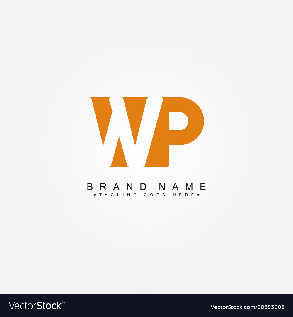 Initial letter wp logo - simple business Vector Image