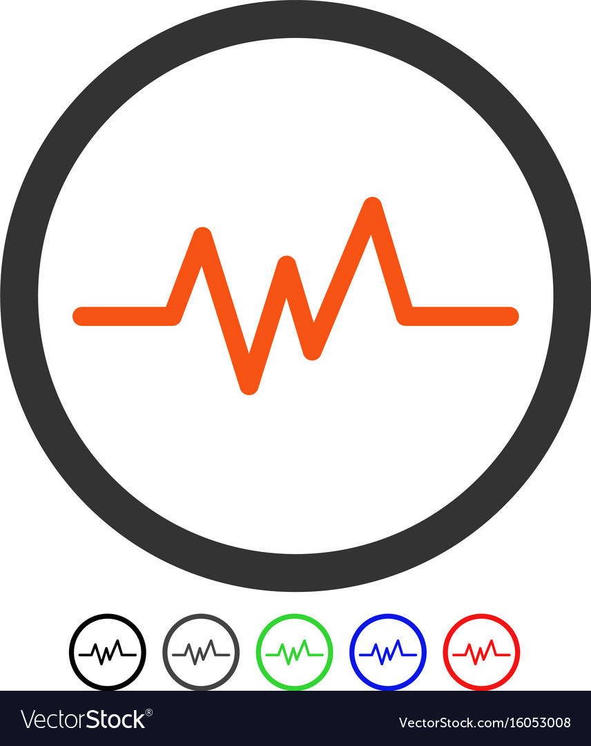 Pulse monitoring flat icon Royalty Free Vector Image Pulse monitoring flat icon Royalty Free Vector Image