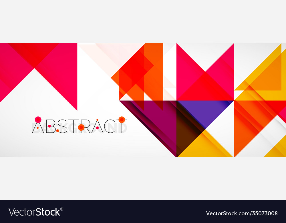 Set triangle geometric backgrounds Royalty Free Vector Image