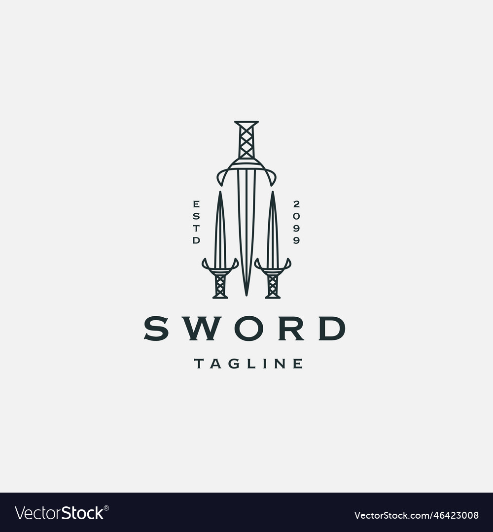 Sword logo Royalty Free Vector Image - VectorStock
