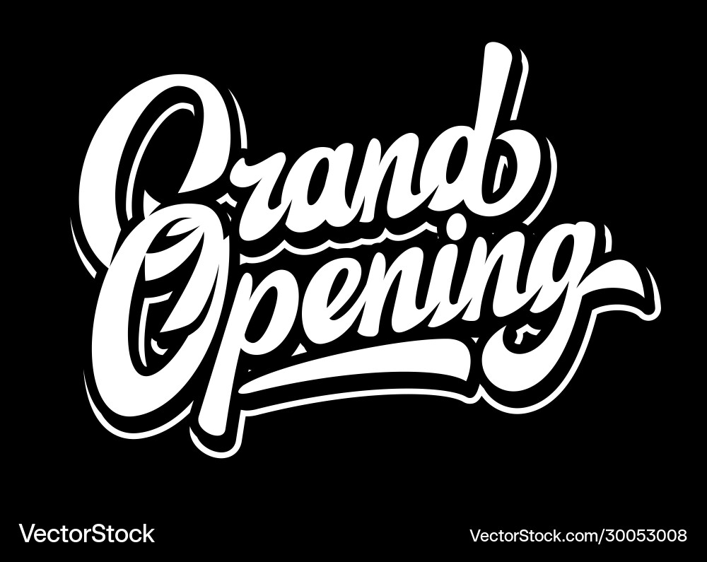 Template with calligraphic inscription grand Vector Image