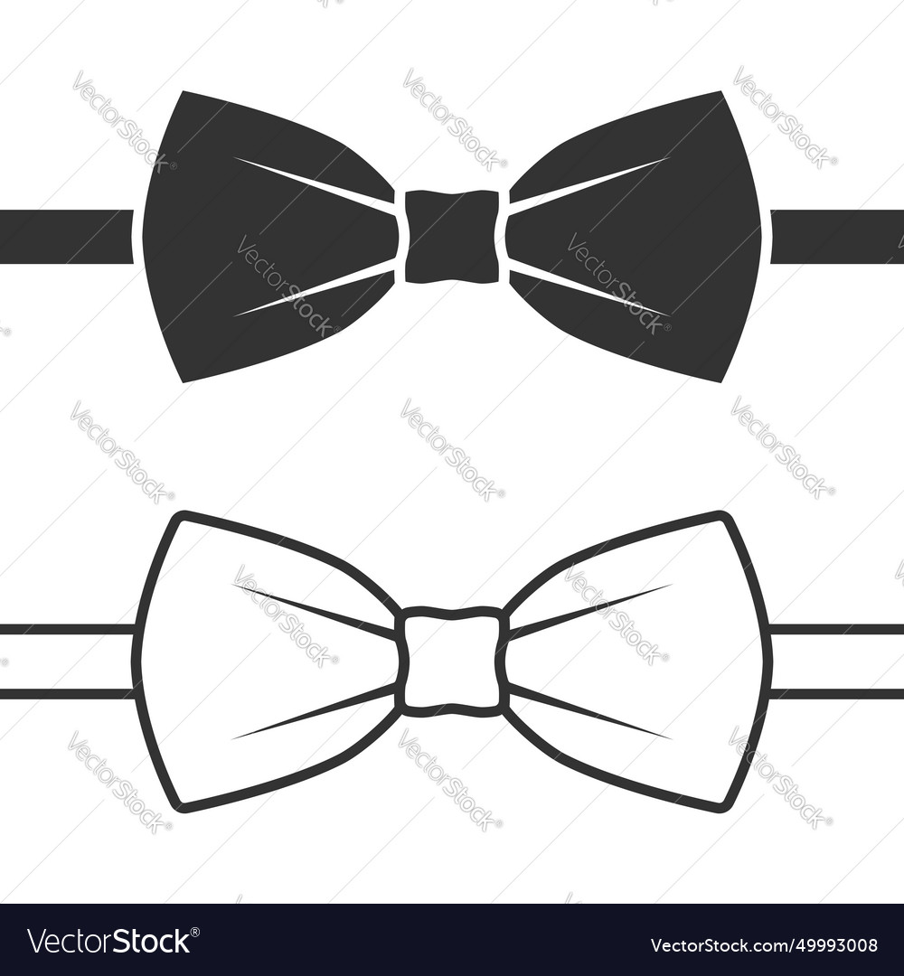 Two bow tie Royalty Free Vector Image - VectorStock