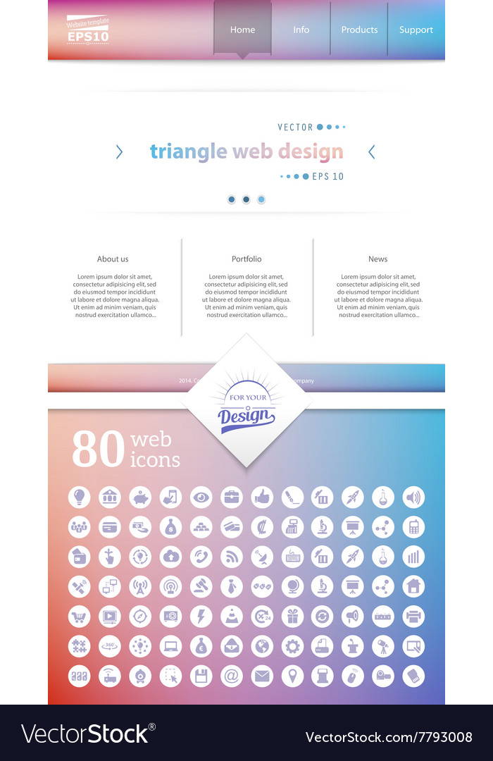 Web interface Royalty Free Vector Image - VectorStock