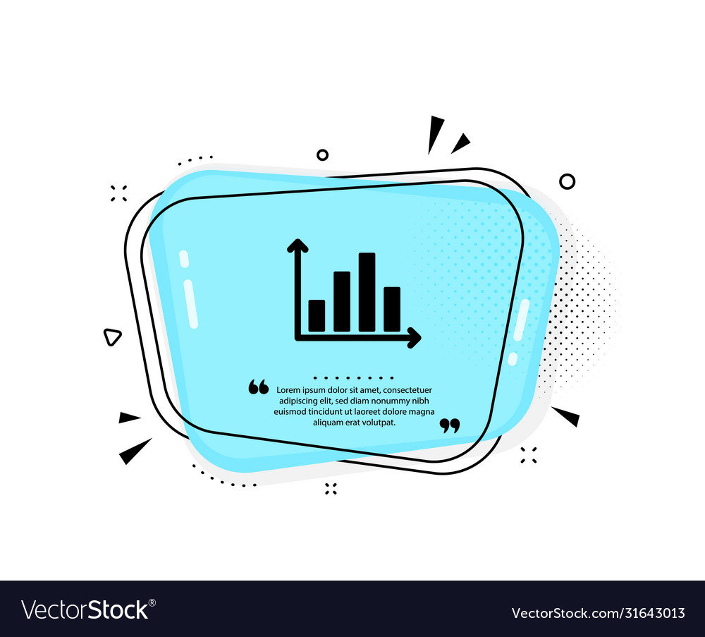 Diagram graph icon column chart sign Royalty Free Vector