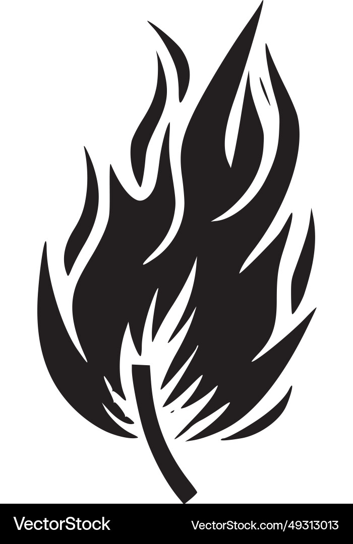Fire - minimalist and simple silhouette Royalty Free Vector