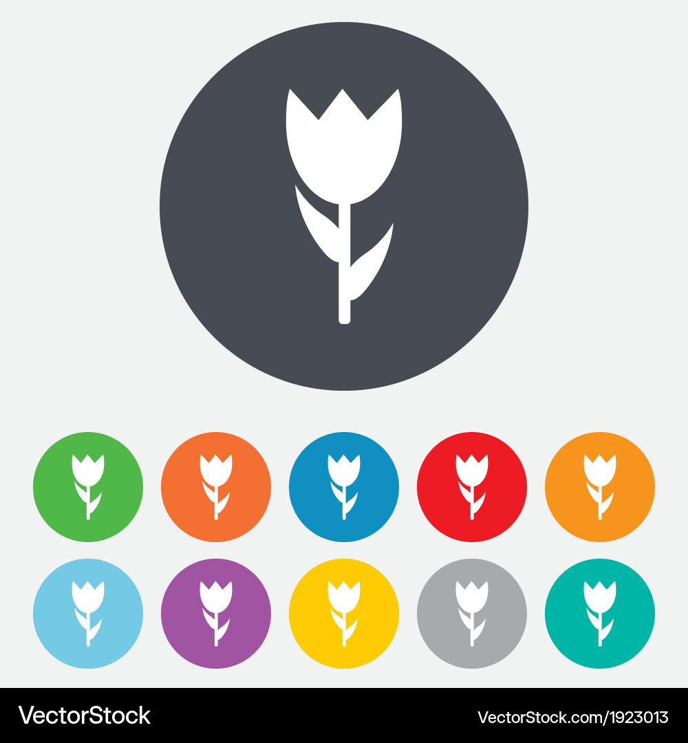 Flower sign icon rose symbol Royalty Free Vector Image