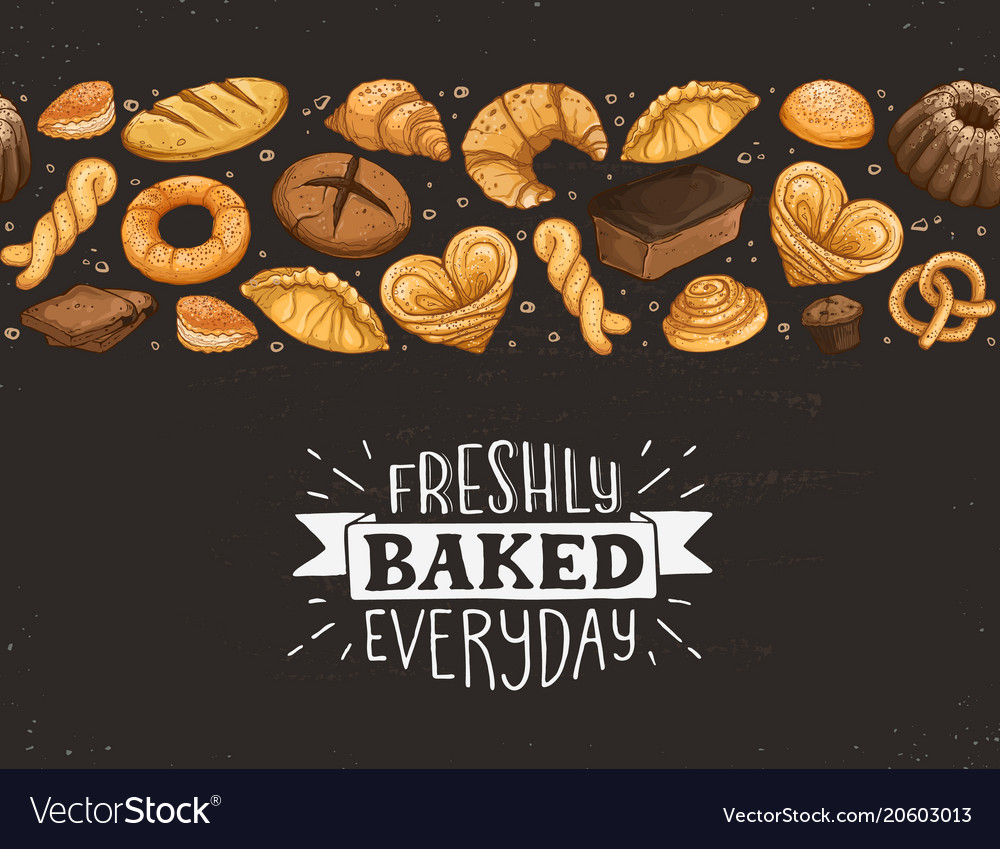 Fresh bread poster Royalty Free Vector Image - VectorStock