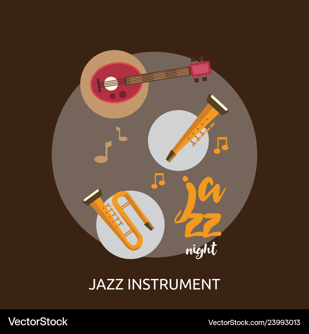 Jazz instrument conceptual design Royalty Free Vector Image