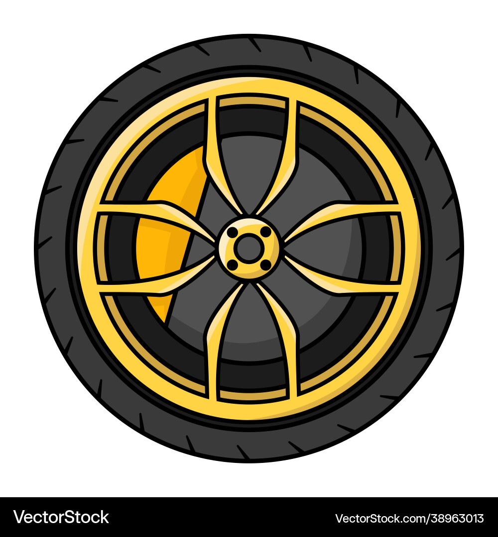 Modern car wheel Royalty Free Vector Image - VectorStock