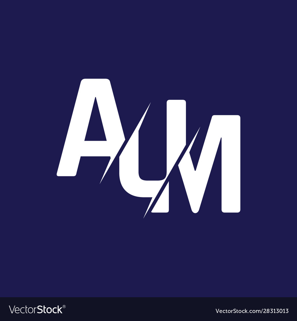 Monogram letters initial logo design aum Vector Image