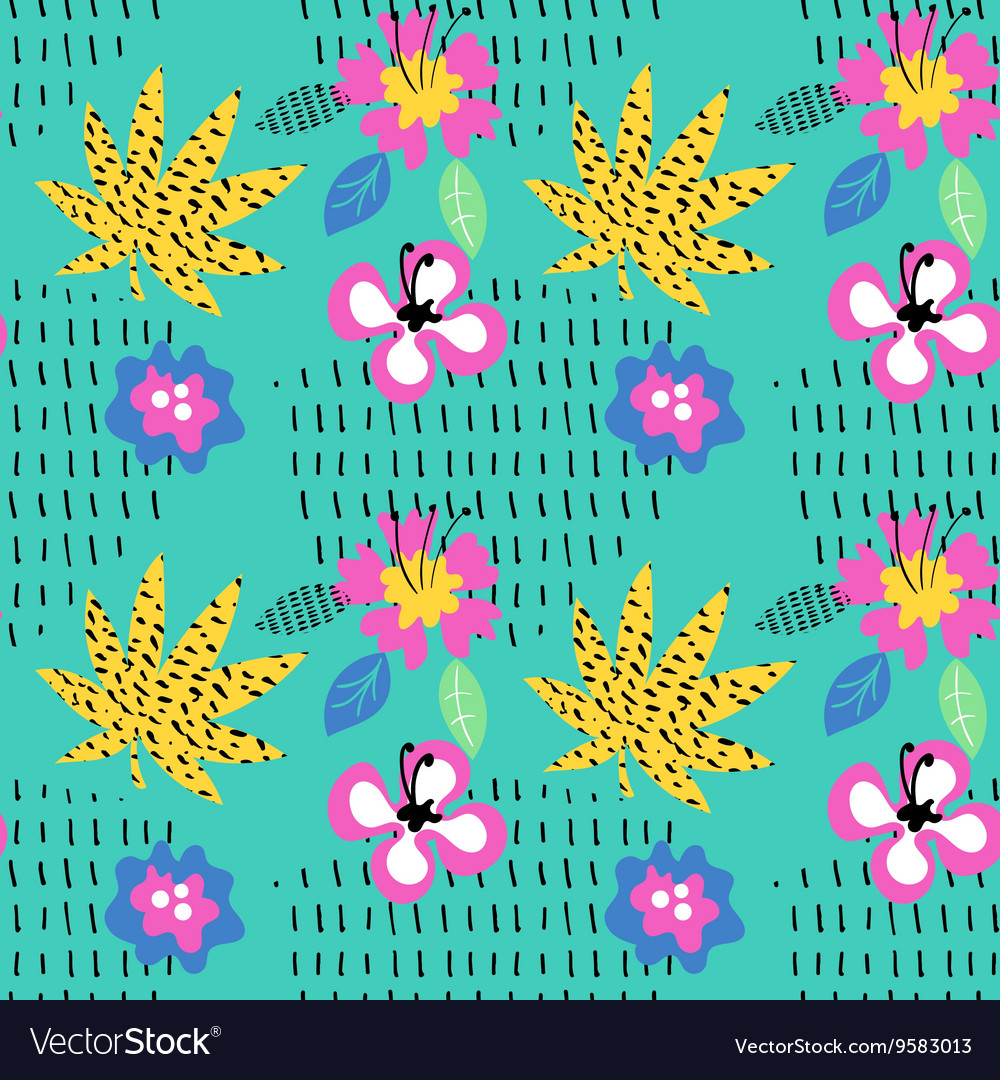 Seamless summer pattern Royalty Free Vector Image