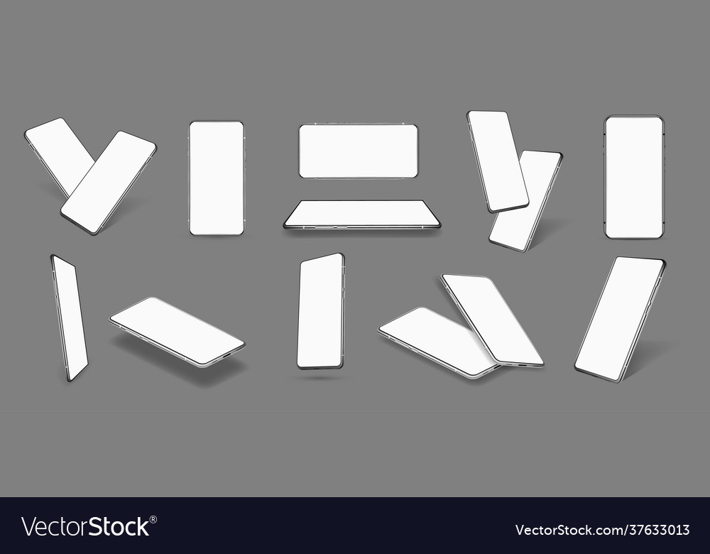 Smartphone shadow screen presentation tablet Vector Image