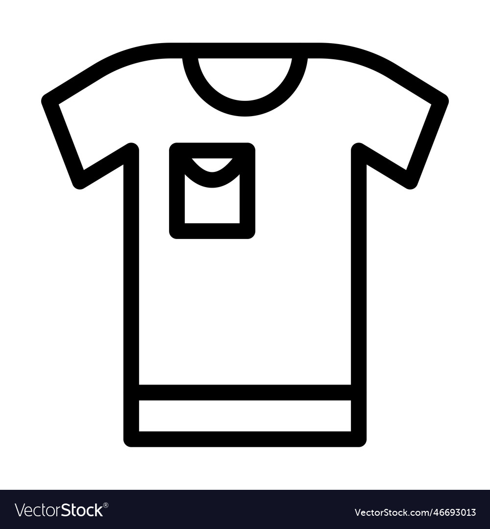 T-shirt thick line icon for personal Royalty Free Vector