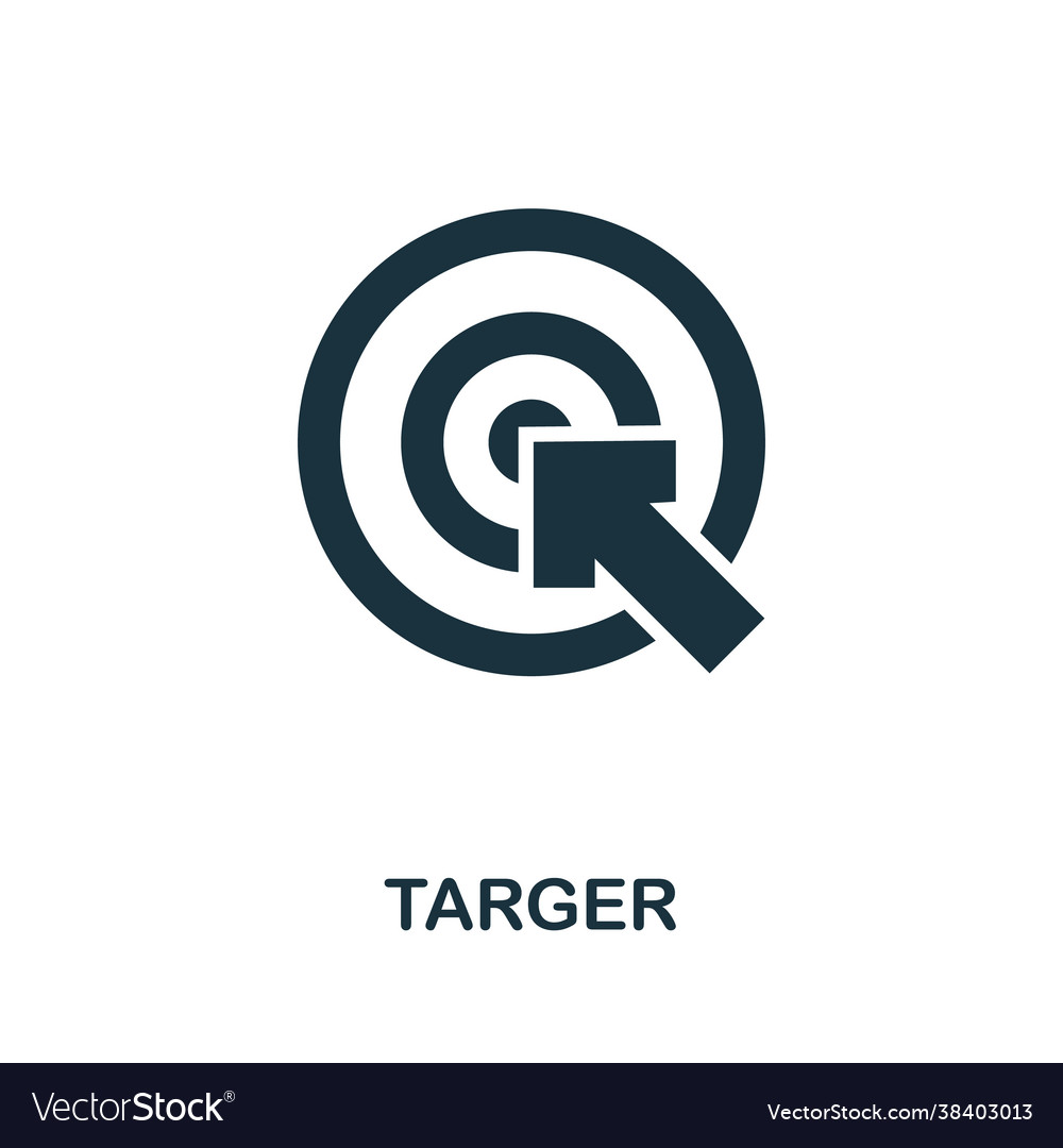 Target icon simple creative element filled Vector Image