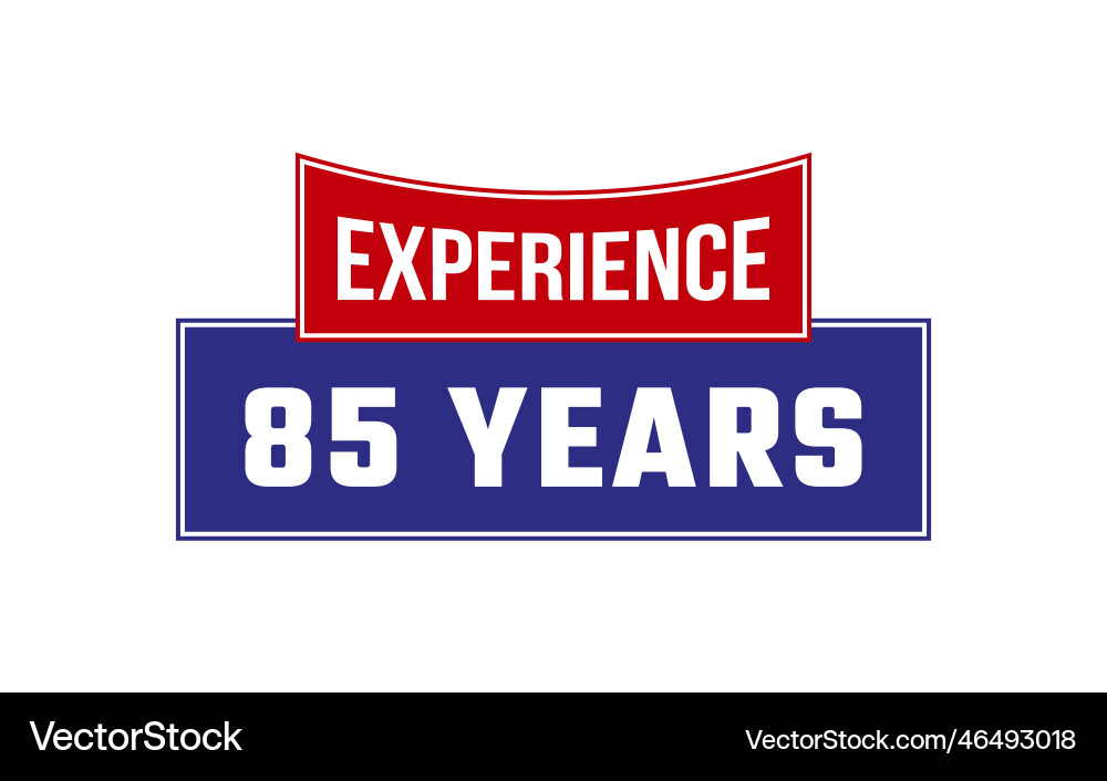 85 years experience seal Royalty Free Vector Image