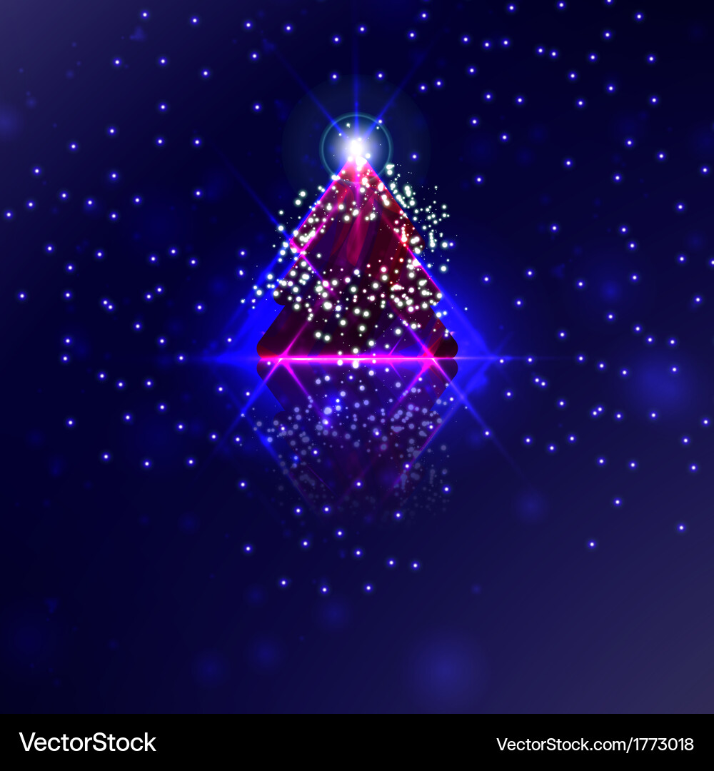Abstract christmas tree on the colorful background