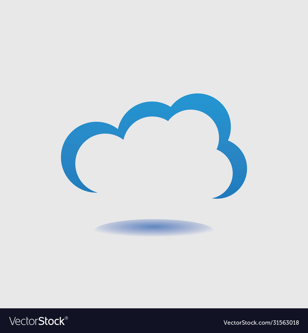 Cloud template Royalty Free Vector Image - VectorStock