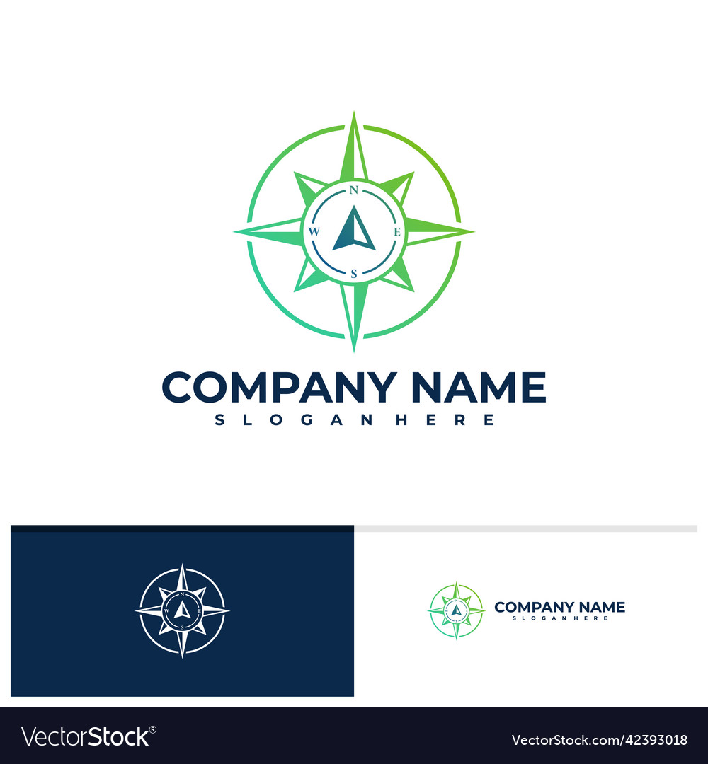 Compass logo template creative logo Royalty Free Vector