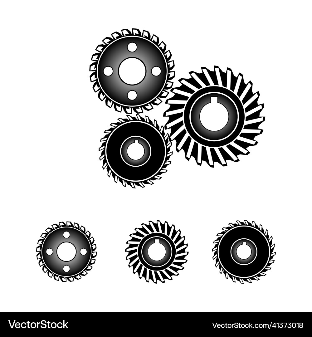 Design or shape of many gear variation Royalty Free Vector
