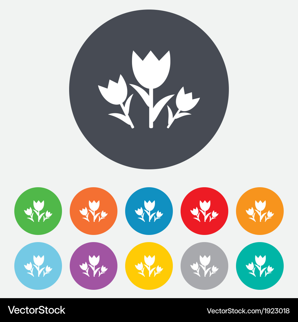 Flowers sign icon Roses symbol Royalty Free Vector Image