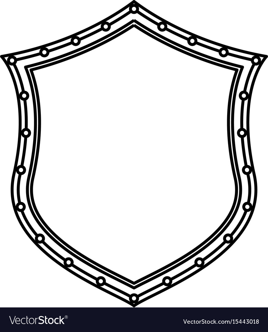Isolated security shield Royalty Free Vector Image
