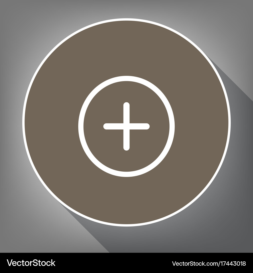 Positive symbol plus sign white icon Royalty Free Vector