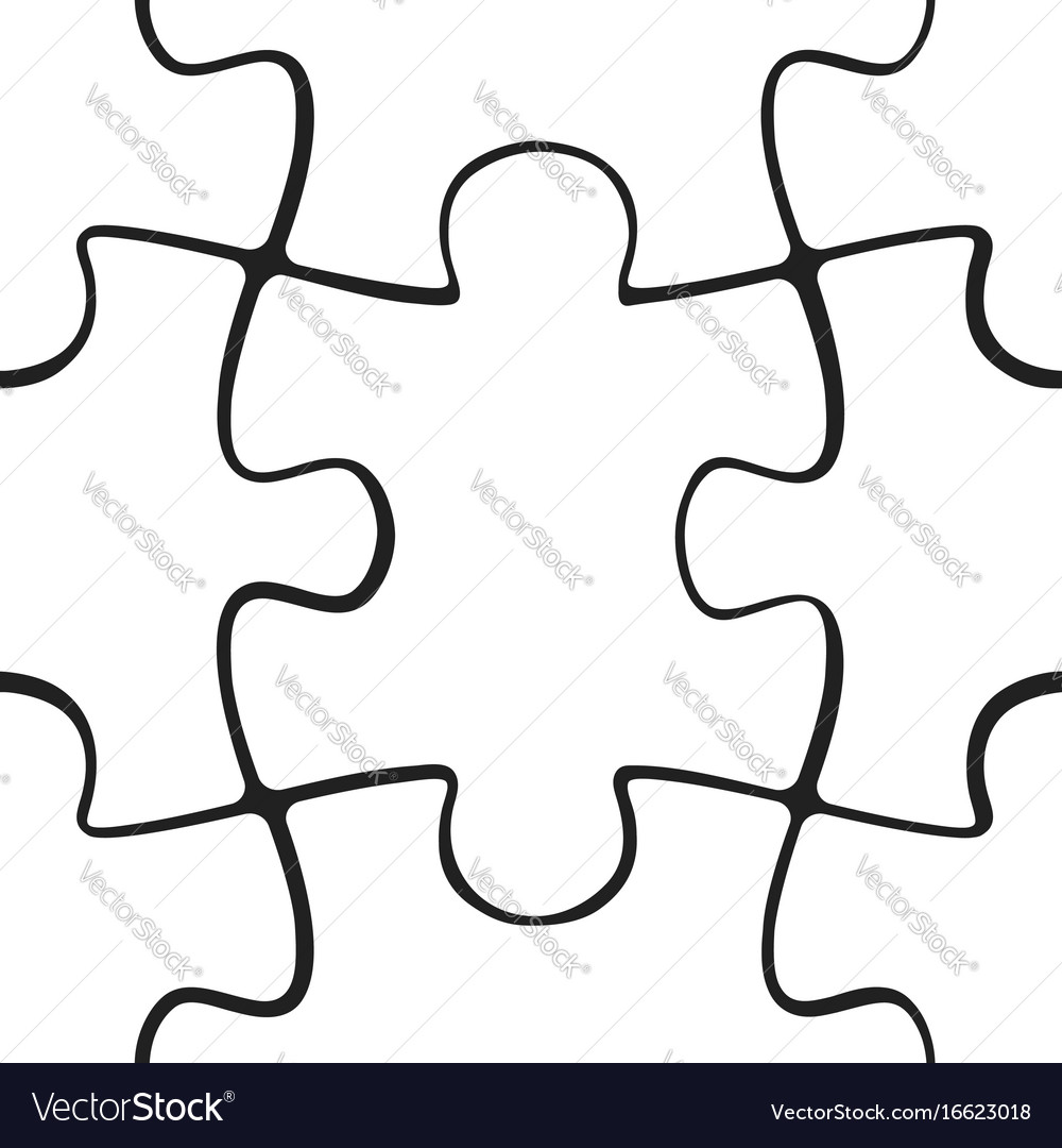 Puzzle jigsaw seamless pattern Royalty Free Vector Image Puzzle jigsaw seamless pattern Royalty Free Vector Image