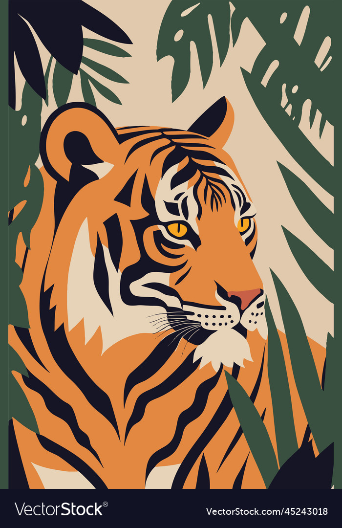 Poster Drawing Tiger at Jack Adamson blog