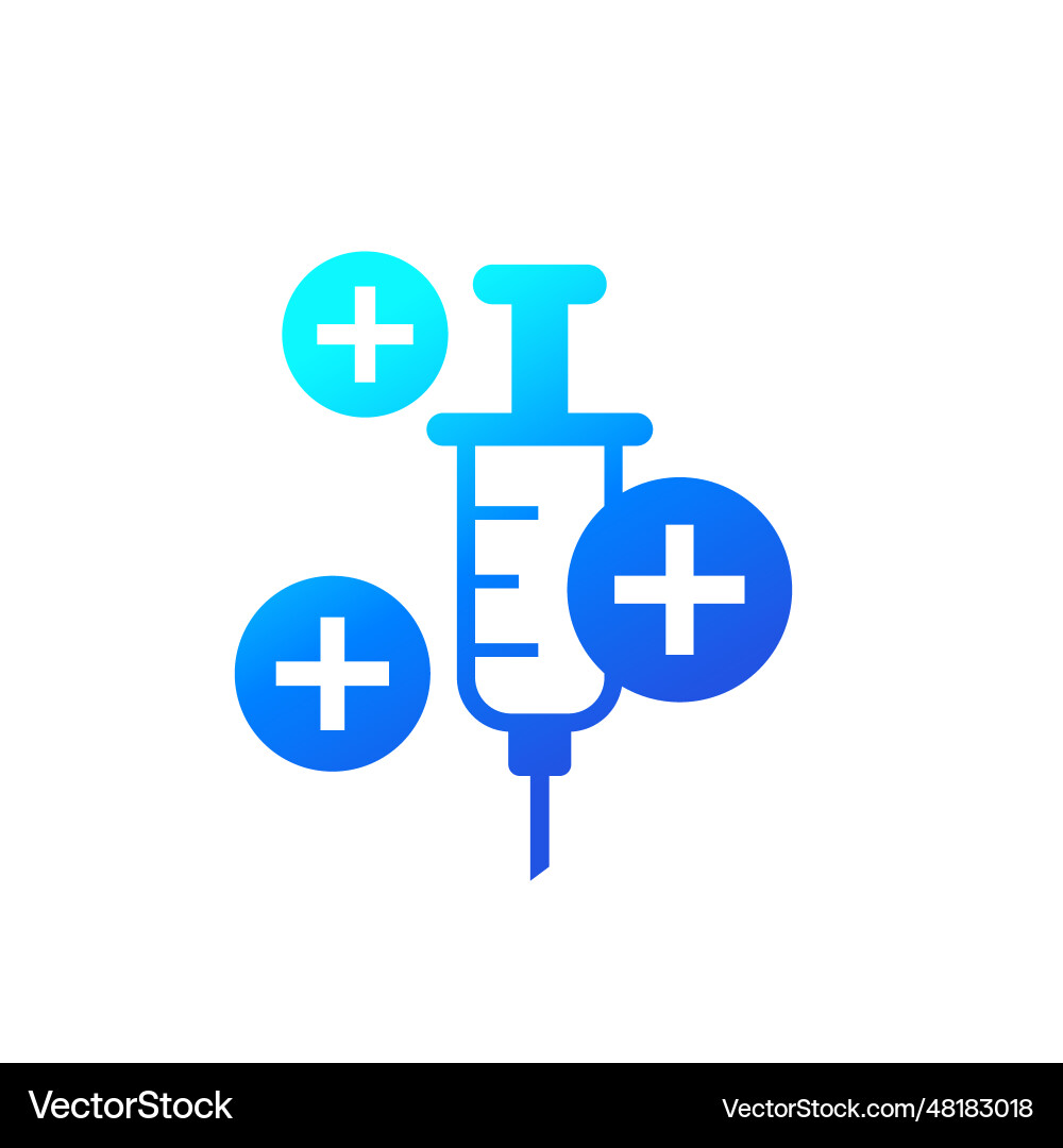 Vaccine booster shot icon Royalty Free Vector Image