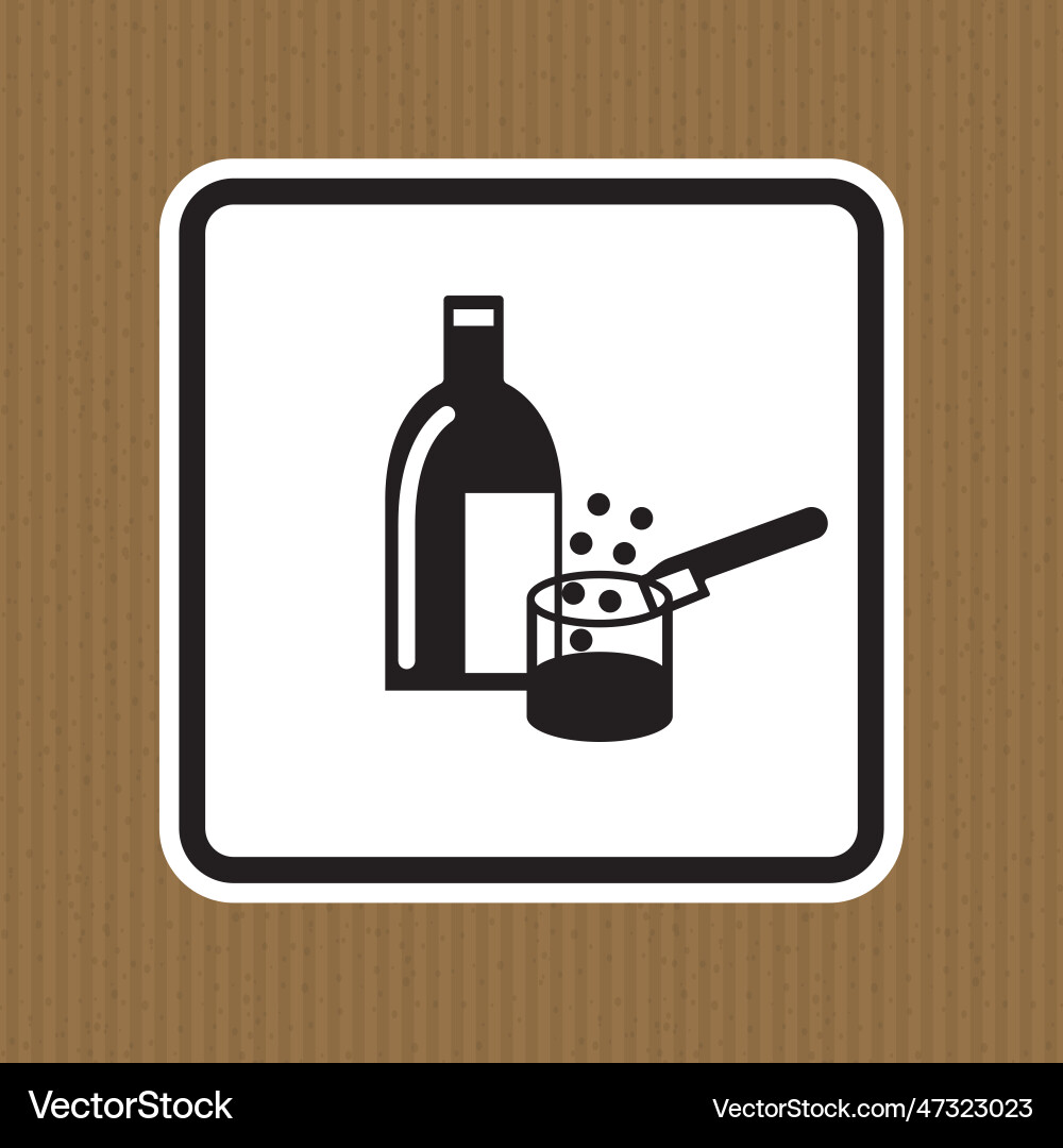 Chemicals in use symbol sign isolate on white Vector Image