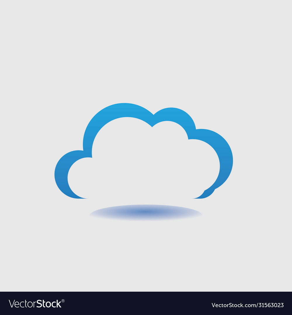 Cloud template Royalty Free Vector Image - VectorStock