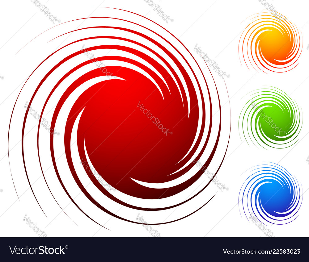 Colorful spiral set abstract swirl twirl design Vector Image Colorful spiral set abstract swirl twirl design Vector Image