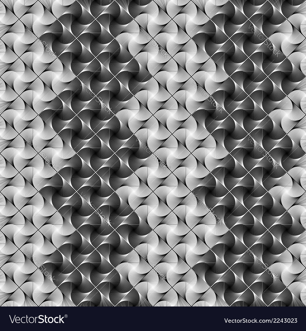 Design Seamless Monochrome Decorative Pattern Vector Image