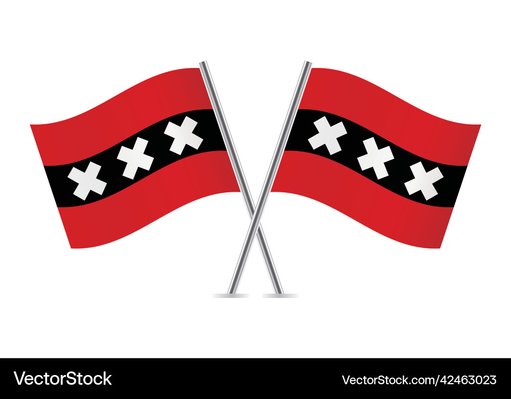 Flags of amsterdam city Royalty Free Vector Image