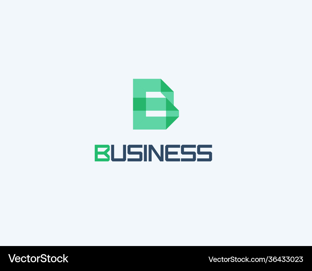 Geometric letter b monogram from blue tape piece Vector Image