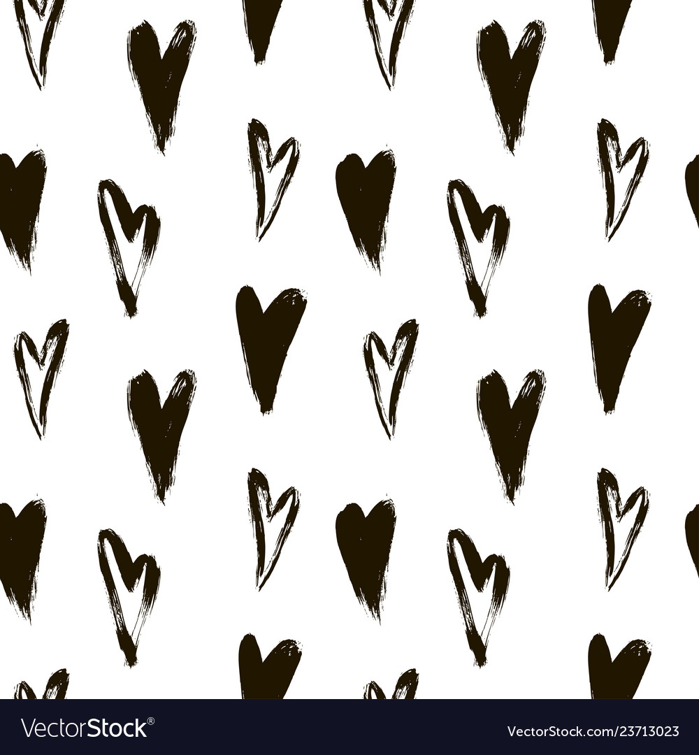 Heart seamless pattern Royalty Free Vector Image