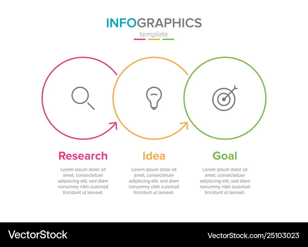 Infographic label template with icons 3 Royalty Free Vector
