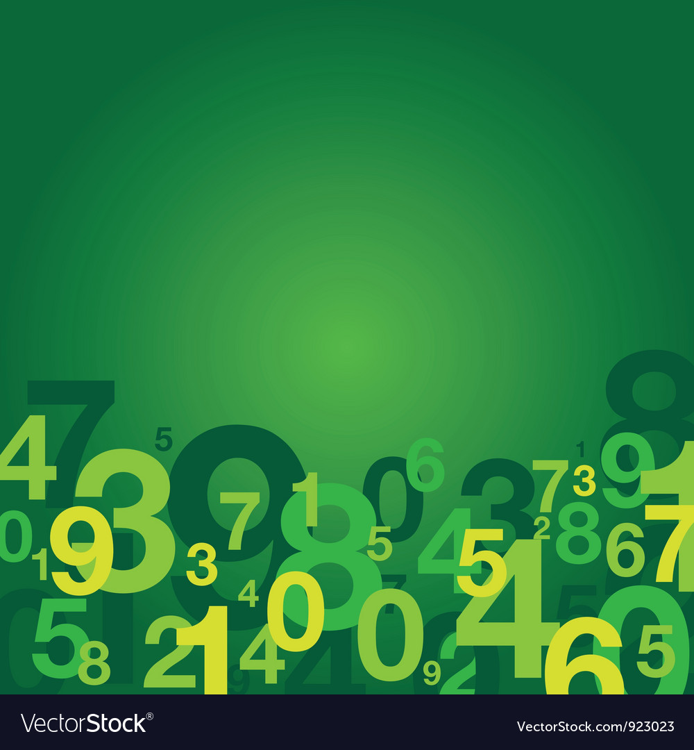 Number background Royalty Free Vector Image - VectorStock