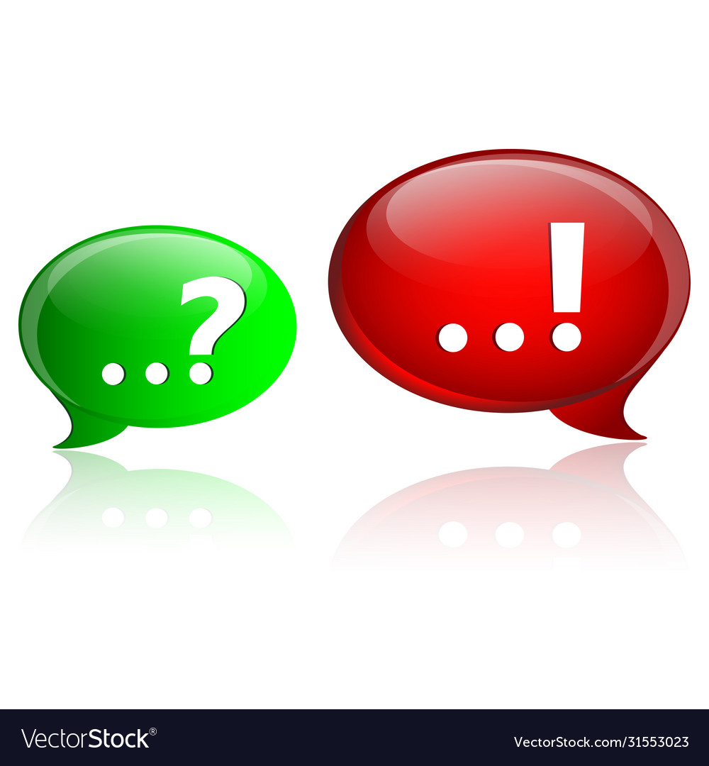 Question And Answer Marks On Speech Bubbles Vector Image 