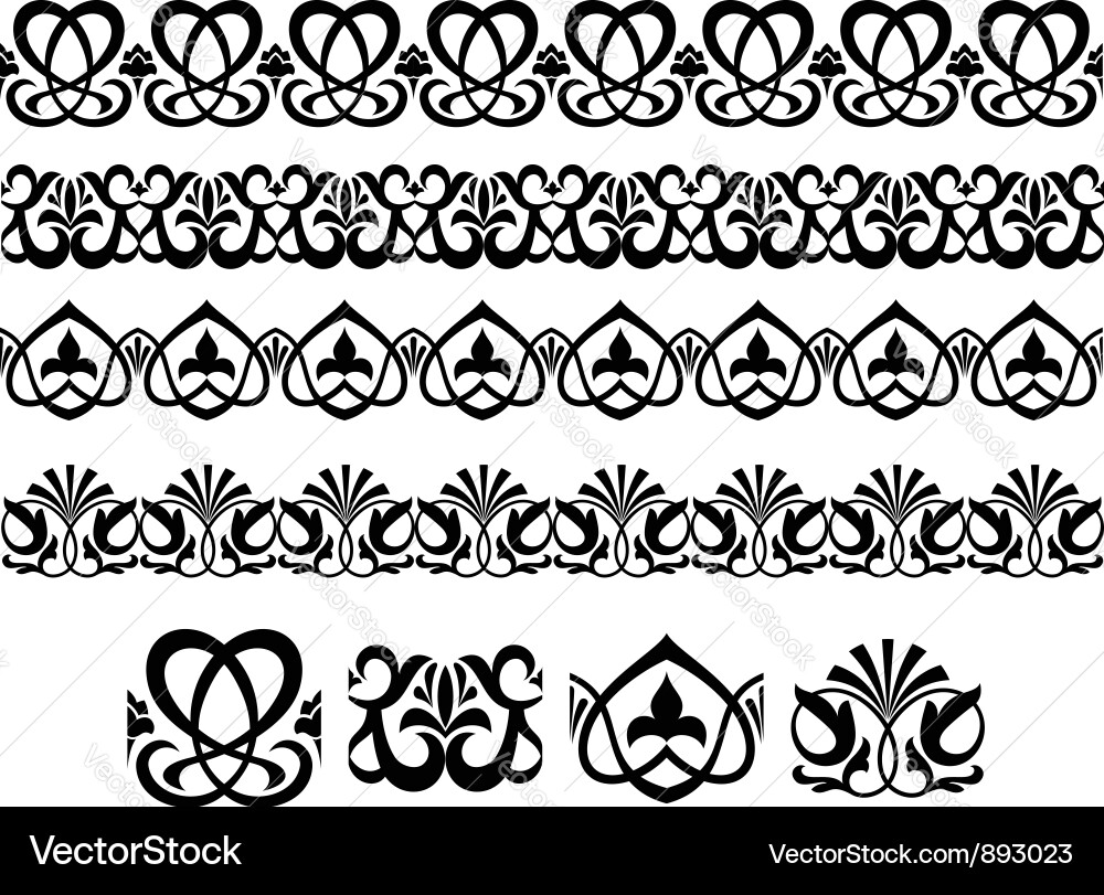 Retro ornaments and embellishments Royalty Free Vector Image