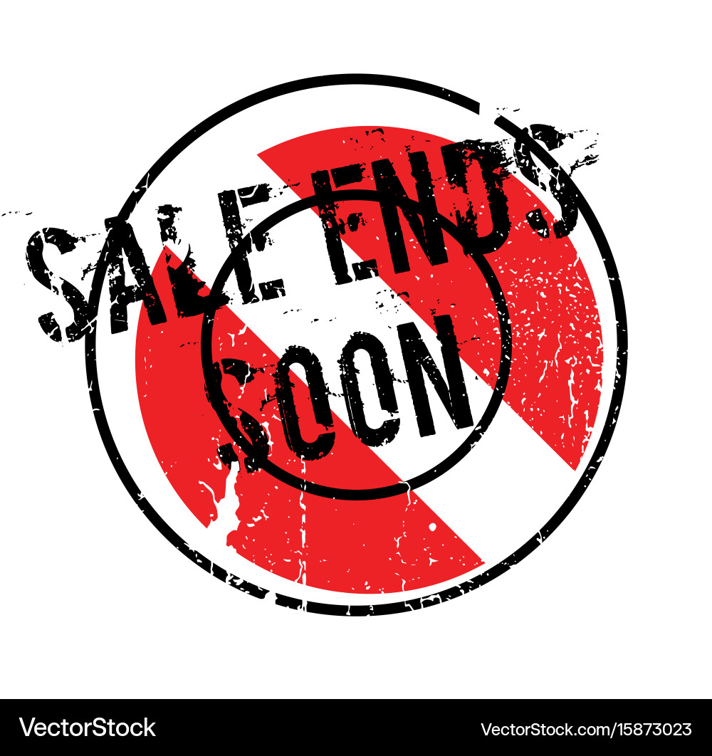 Sale ends soon rubber stamp Royalty Free Vector Image