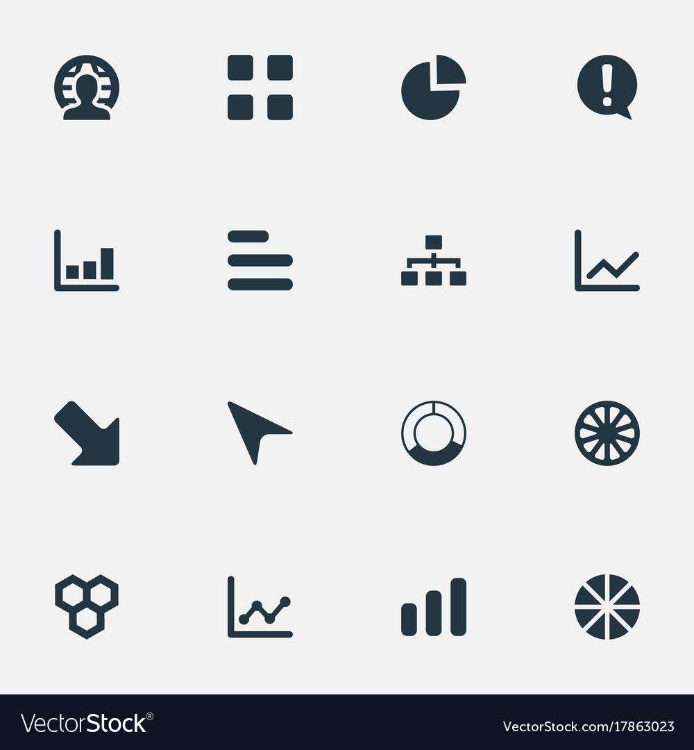 Set of simple icons element Royalty Free Vector Image