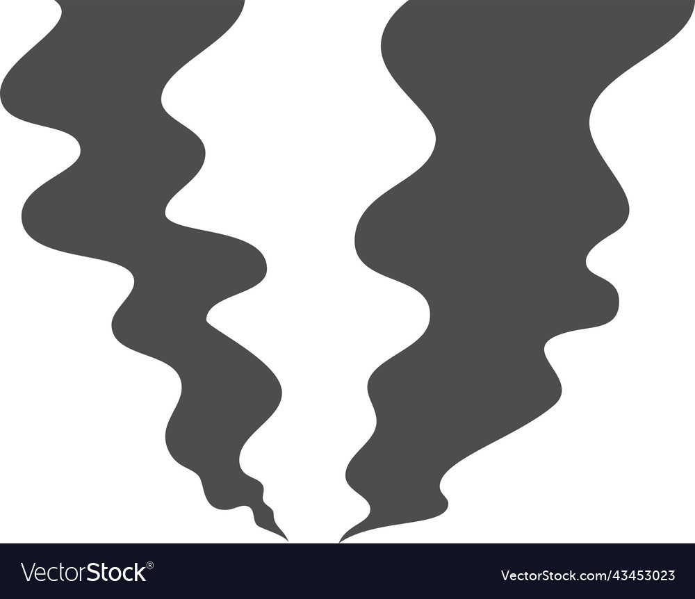 Smoke generated by fire Royalty Free Vector Image
