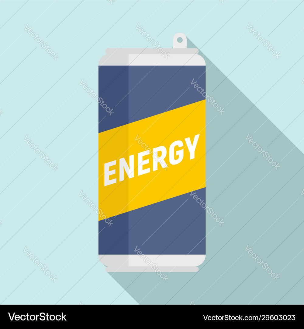 Sport energy drink icon flat style Royalty Free Vector Image