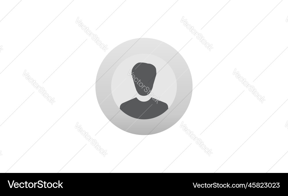 User profile login person face silhouette icon Vector Image