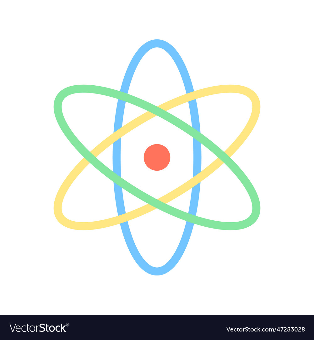 Atom icon image Royalty Free Vector Image - VectorStock