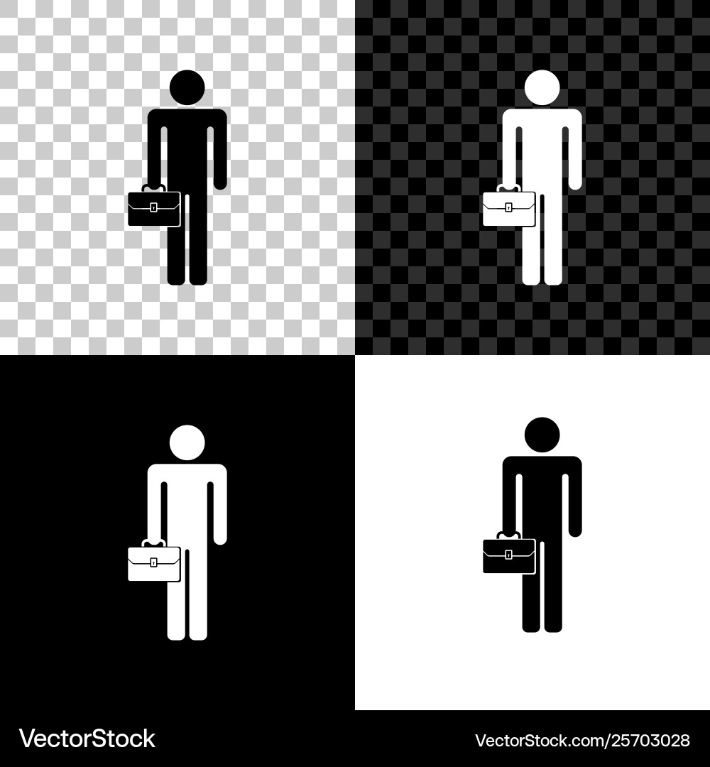 Businessman man with briefcase icon isolated Vector Image