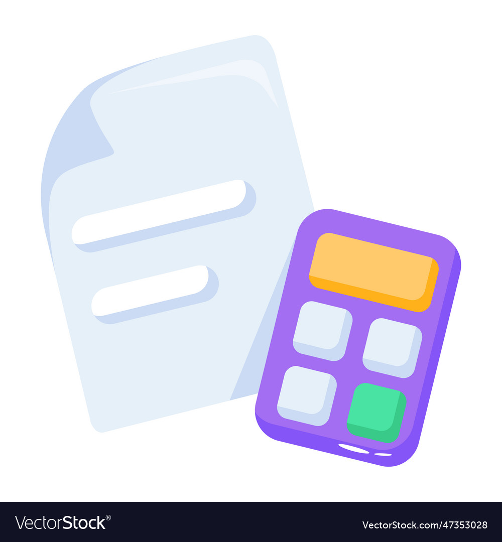 Calculation report Royalty Free Vector Image - VectorStock