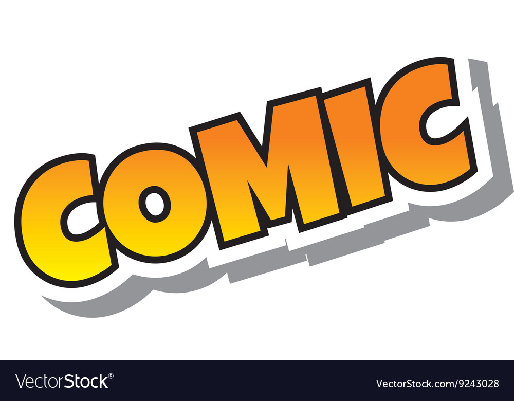 Cartoon comic text Royalty Free Vector Image - VectorStock