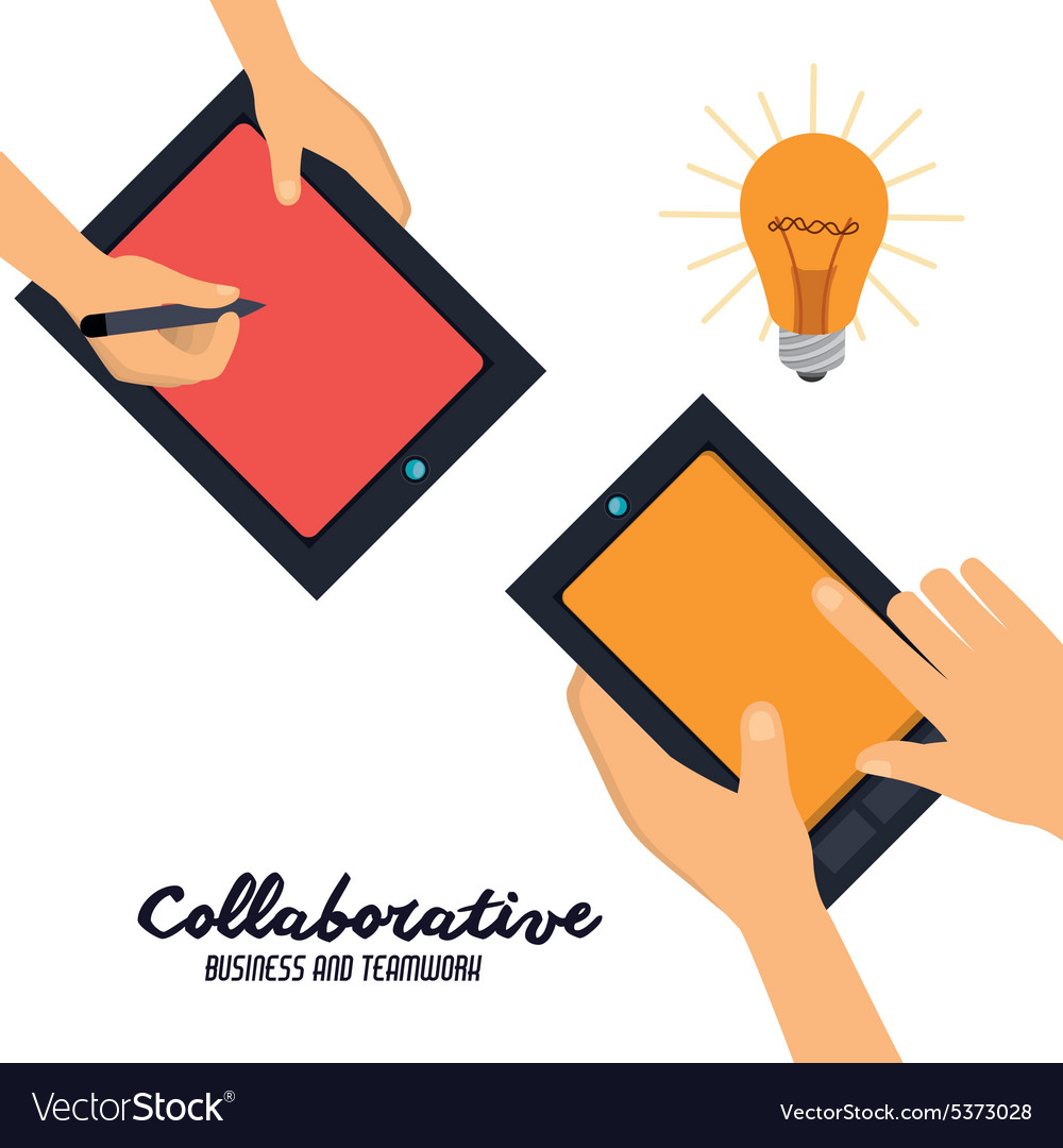 Collaborative design Royalty Free Vector Image